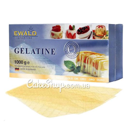 ⋗ Желатин листовой 200 блюм Ewald Gold, 50г купить в Украине CakeShop ...