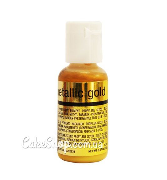 ⋗ Гелевый краситель Chefmaster Metallic Gold купить в Украине CakeShop ...
